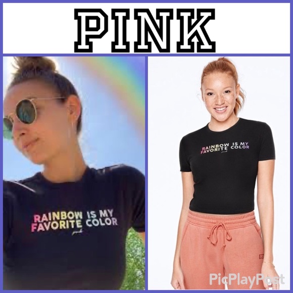 PINK Victoria's Secret | Tops | Pink Victorias Secret Cropped Black ...